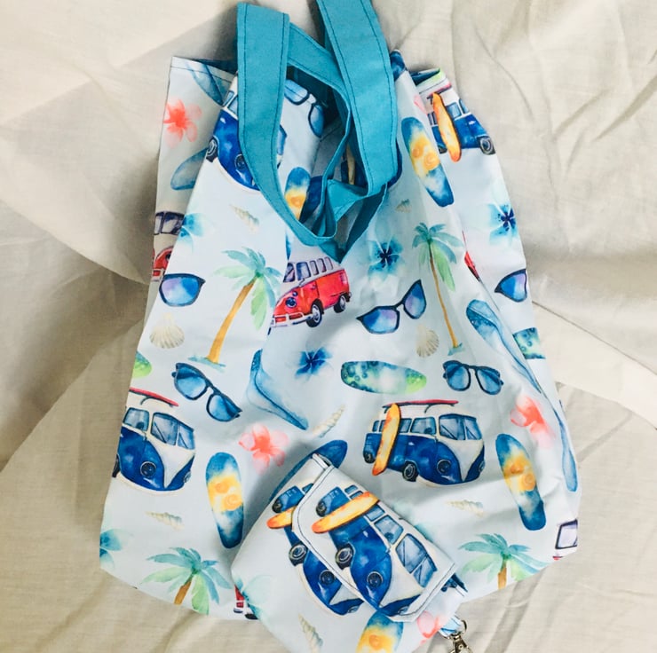 Fold Away Shopper Tote Bag & Matching Pouch... - Folksy