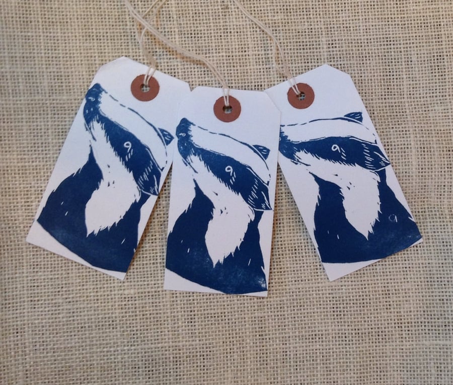 Hand printed gift tags - Folksy