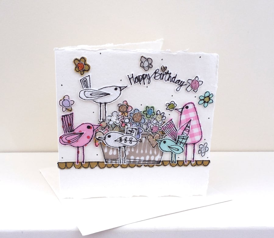 Happy Birthday Square Card - Folksy