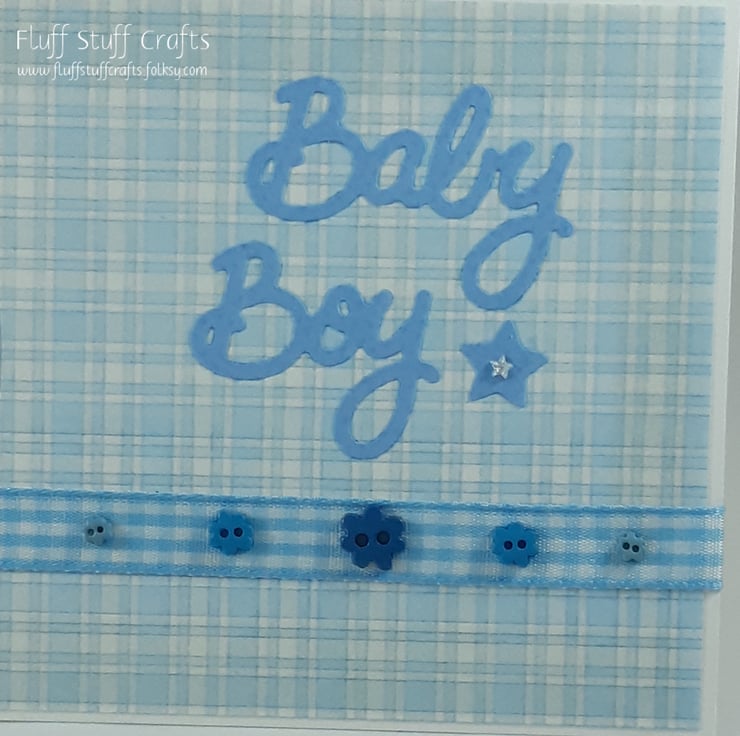 Handmade new baby boy card - Folksy