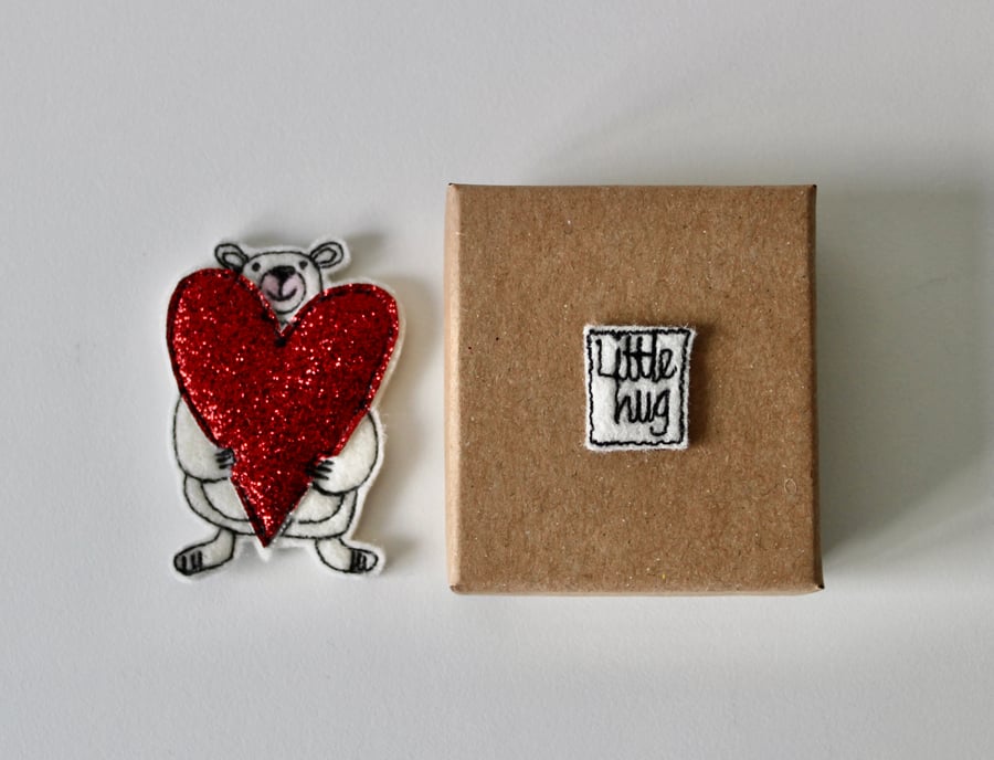 'Little Hug' Bear in a Box - Folksy