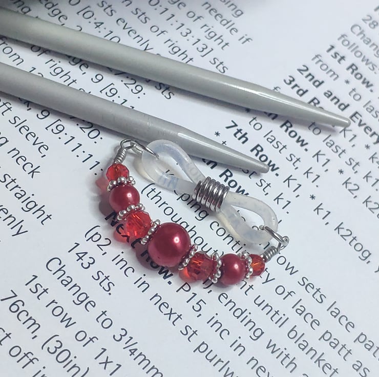 Beaded needle huggers for knitting. - Folksy