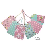 Set of 6 Gift Tags - Floral - Folksy