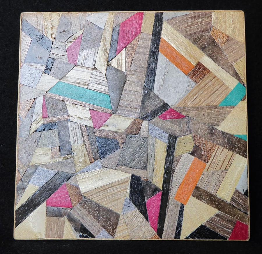 Wood veneer coaster - Folksy