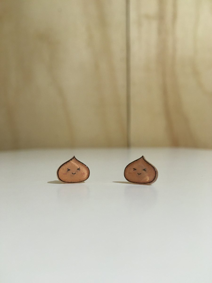 Cute Dumpling Earstuds "Cheeky Bao" - Folksy