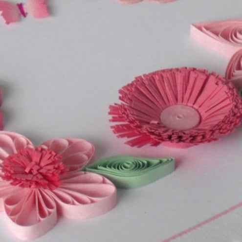 Quilled anniversary card - Folksy