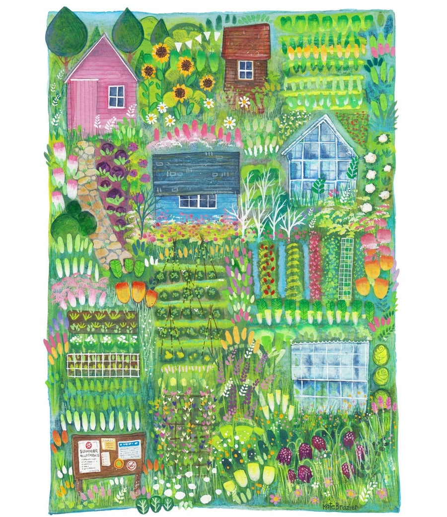 The Allotment Gardens - A5 - Signed Limited Edi... - Folksy