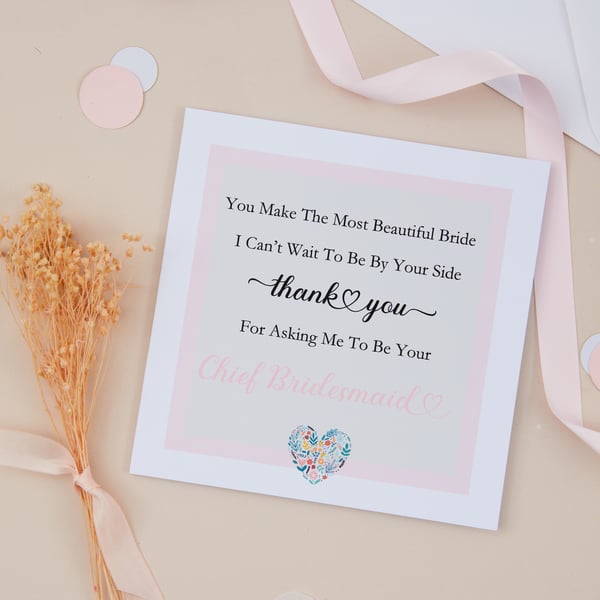 Thanks For Asking Me To Be Your Chief Bridesmai... - Folksy