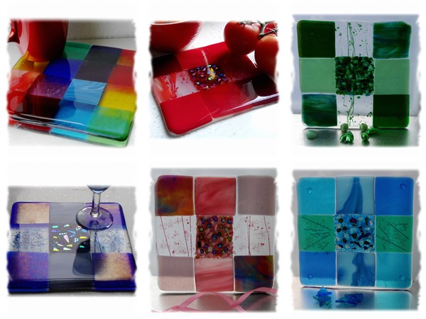 Fused Glass Trivet Turquoise Trivet 16cm 026 - Folksy