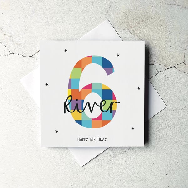 Personalised 6th Birthday Card, Birthday Cards ... - Folksy