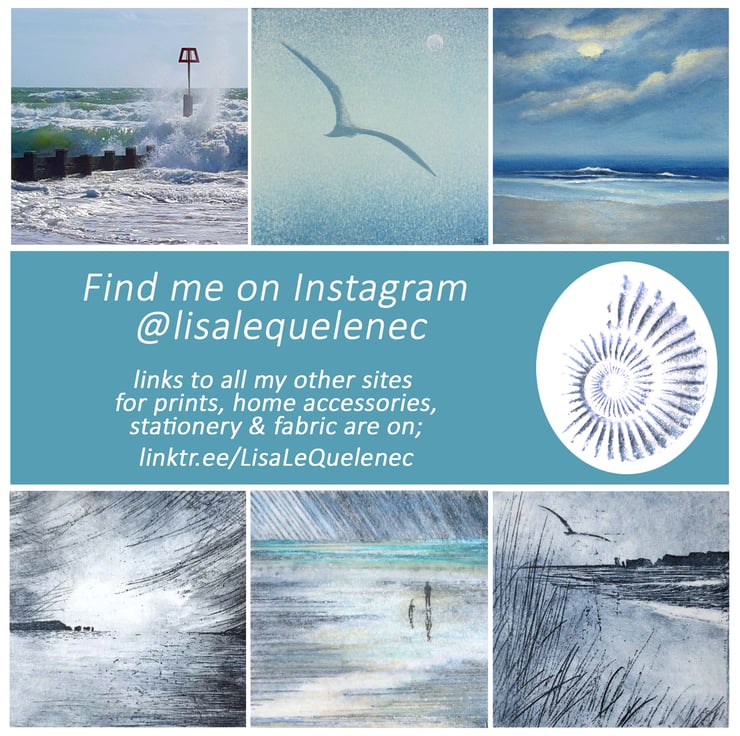 A subtly coloured mixed media collage depicting... - Folksy