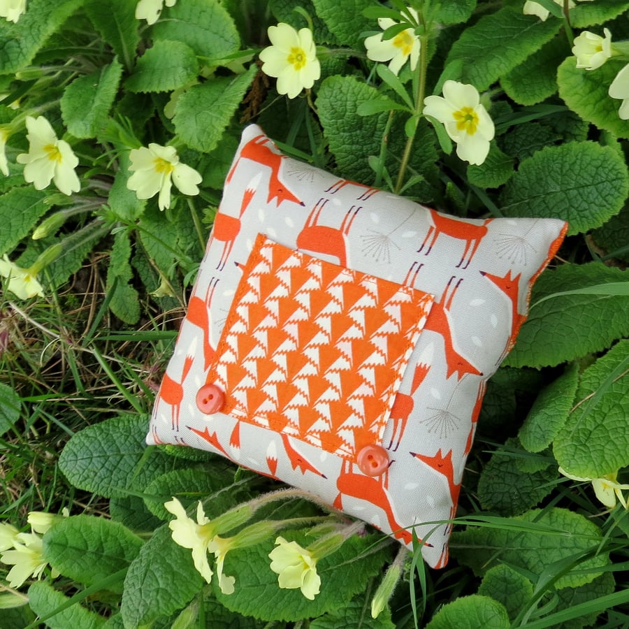 A tooth pillow for the tooth fairy. Fox design. - Folksy