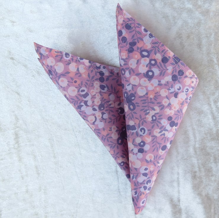 Liberty Lawn handkerchief. Floral design. Pocke... - Folksy