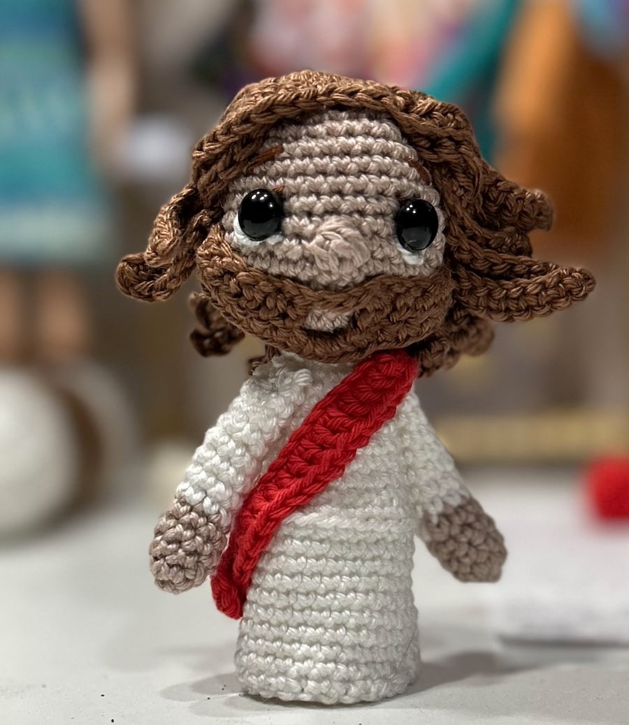 Crochet Jesus finger puppet KIT - Folksy
