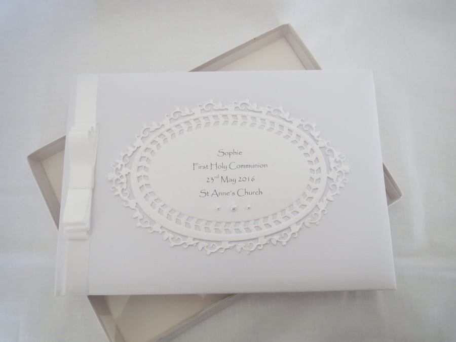 First Holy Communion Confirmation Guest book - Folksy