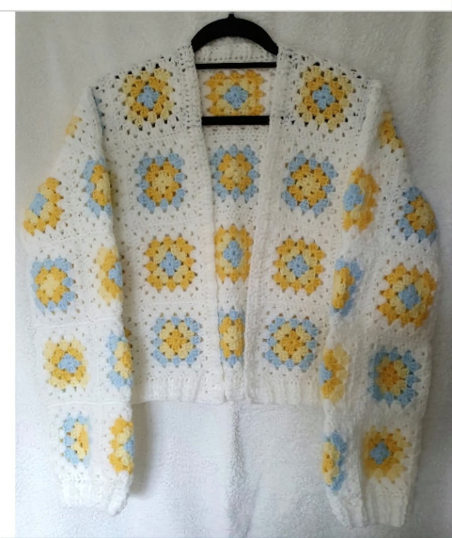 Granny Square Cardigan. - Folksy