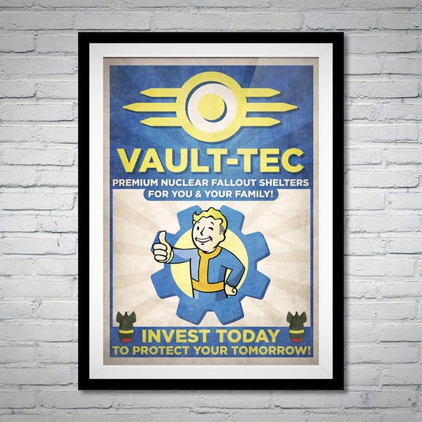 Fallout Vault-Tec Vault Boy Advert Video Game G... - Folksy
