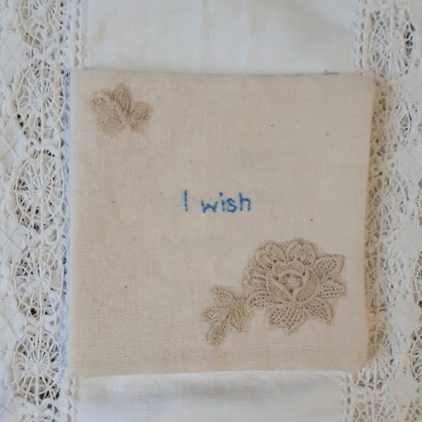 'Words' linen folder - Folksy