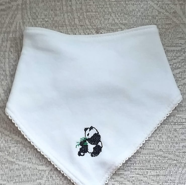 Panda Dribble Bib - Folksy