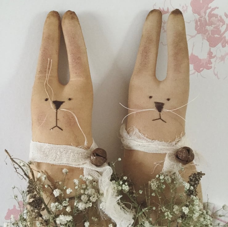 PDF pattern for a Rustic Primitive Bunny - Folksy