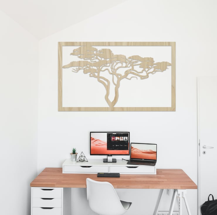 Wooden African Tree Wall Hanging, Contemporary ... - Folksy