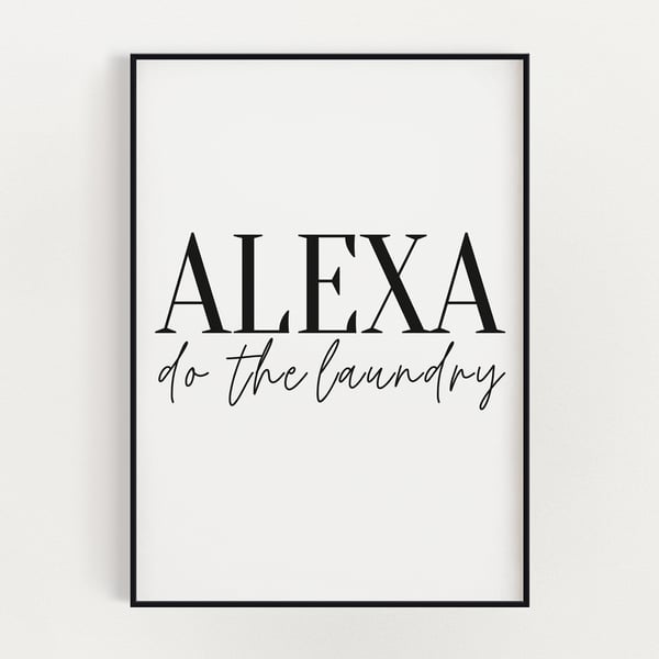 FUNNY KITCHEN PRINTS, Alexa Do The Laundry, Lau... - Folksy
