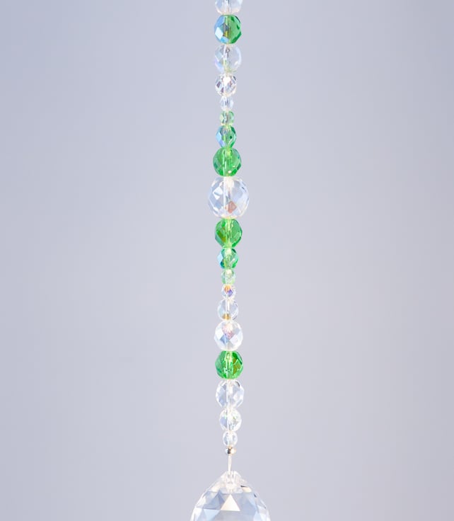Suncatcher handmade hanging decoration green an... - Folksy