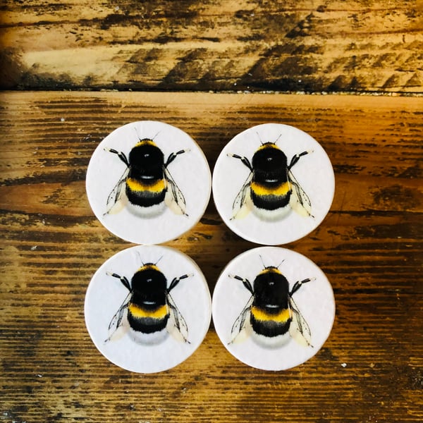 Handmade Bumble Bee decoupaged pine cupboard dr... - Folksy