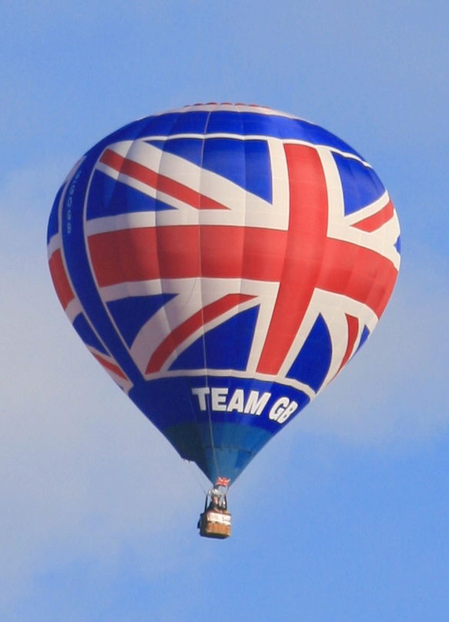 Photo card of the Team G.B. Hot Air Balloon. - Folksy