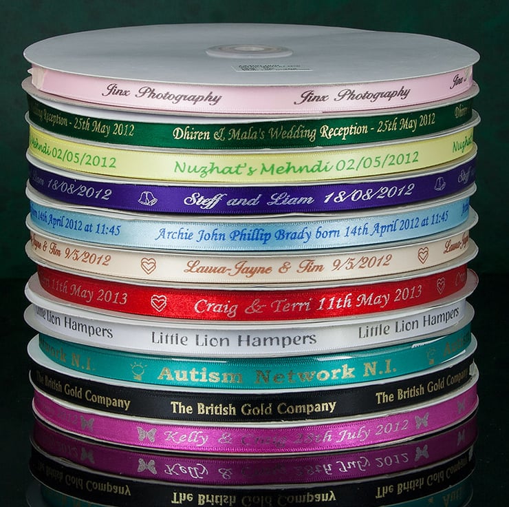 10 metres x 10mm Personalised Ribbon for weddin... - Folksy