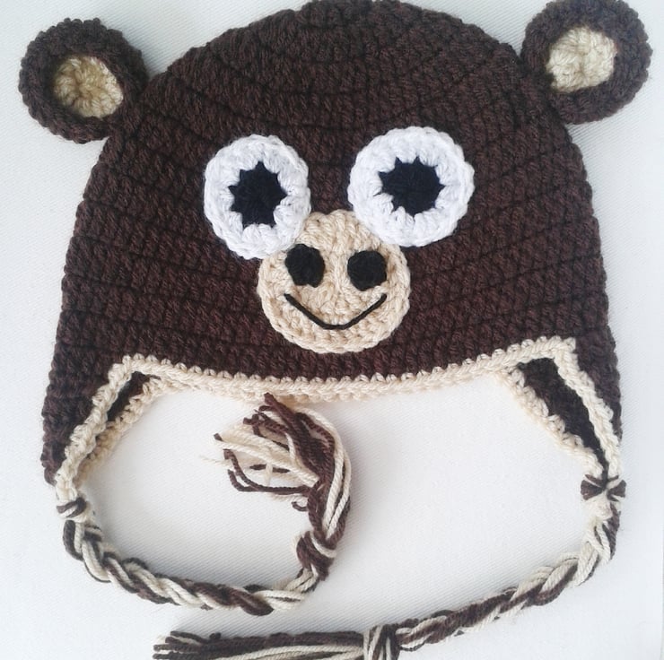 6-12 months monkey baby hat. Great photo prop o... - Folksy