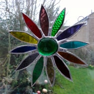 Stained Glass Daisy Suncatcher - Multi - Folksy