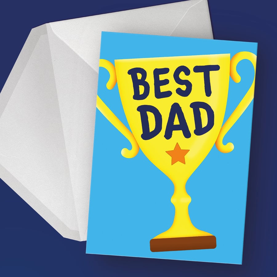 Best Dad Card, Fathers Day Card From Kids - Folksy