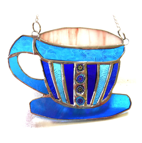 Teacup Stained Glass Suncatcher coffee cup mug ... - Folksy