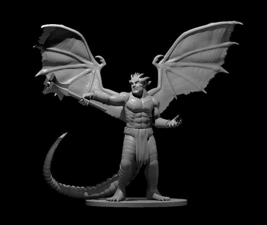 Pit Fiend - 3D Printed Resin DnD Pathfinder Fig... - Folksy