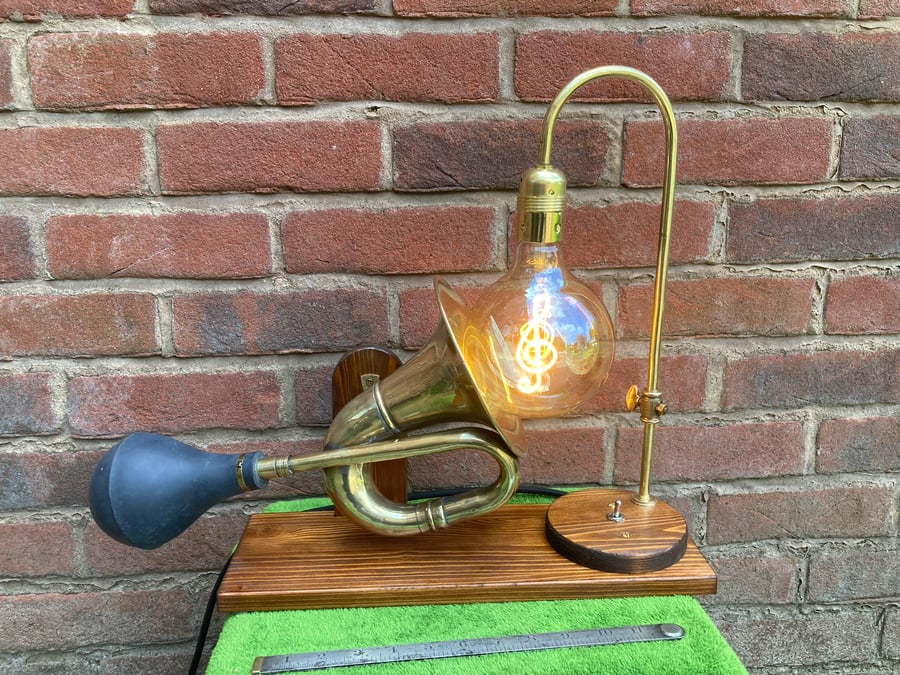 Steampunk Table Lamp, Repurposed Vintage Brass ... - Folksy