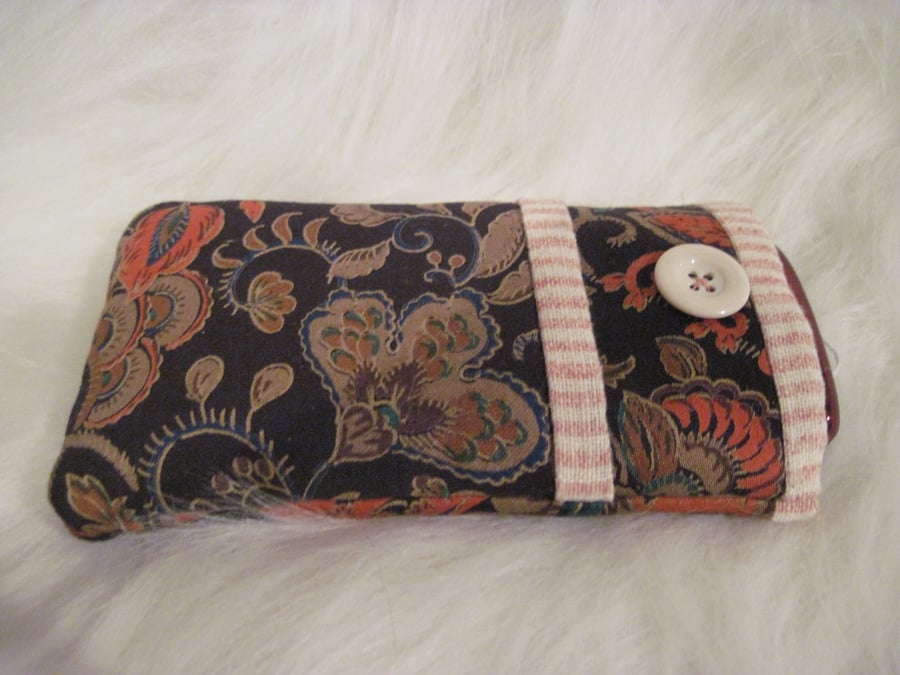 Gold and Black Fabric BlackBerry mobile phone c... - Folksy