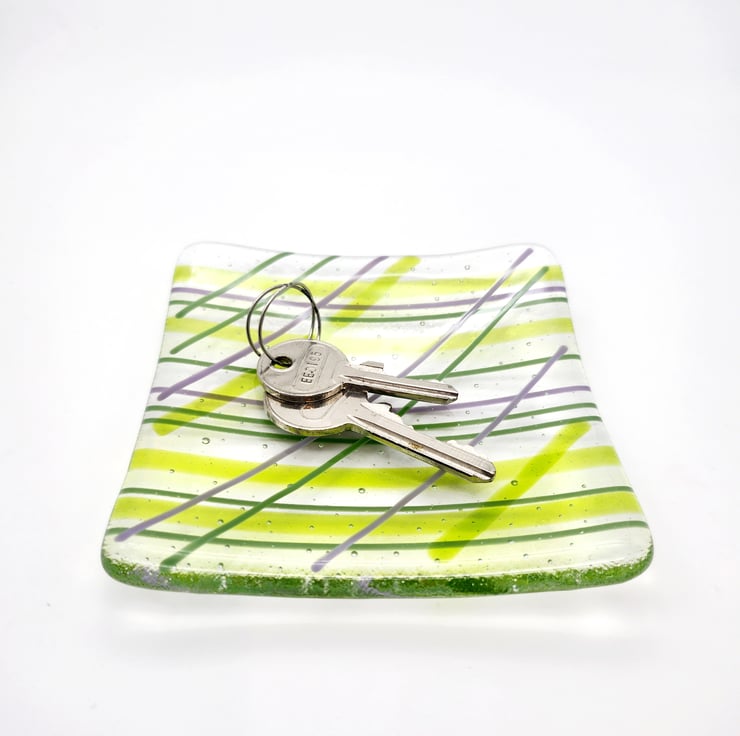 Fused Glass Trinket Dish for your keys, jewelle... - Folksy