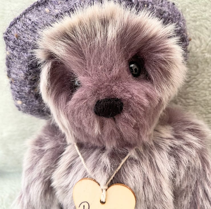 Hand embroidered artist bear, unique collectabl... - Folksy