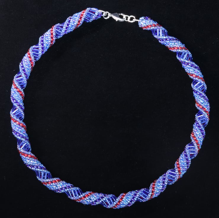 Sapphire Blue Russian Spiral Necklace with a To... - Folksy