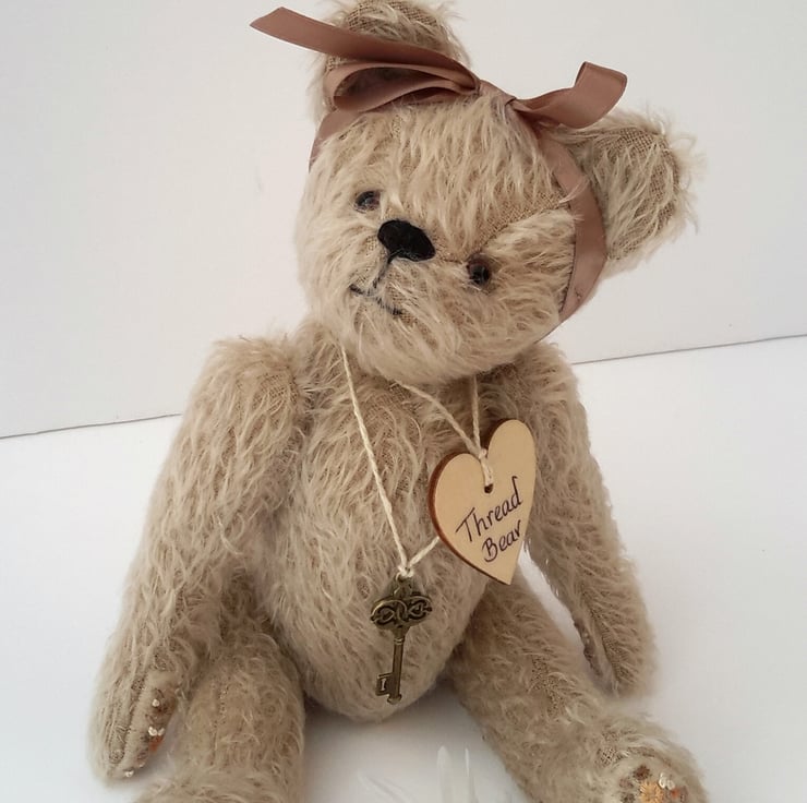 Thread Bear, Collectable Artist Bear, Mohair Te... - Folksy