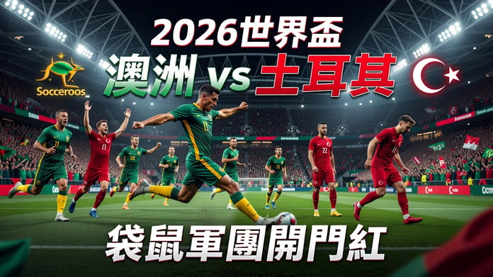 2026世界盃 Australia 2-0 Türkiye：伊蘭昆達梅特卡夫建功 袋鼠軍團完勝土耳其開門紅 | Sure Football Tips