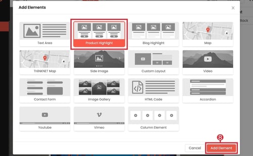 การใช้งาน Product Highlight Element