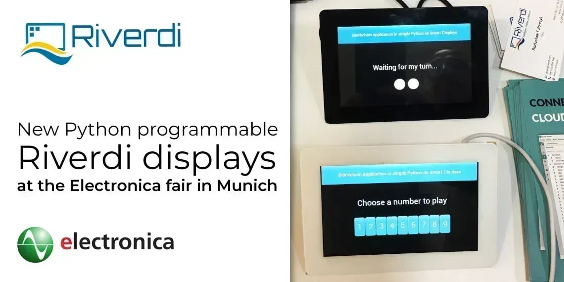 New Python programmable Riverdi displays at the Electronica fair in ...