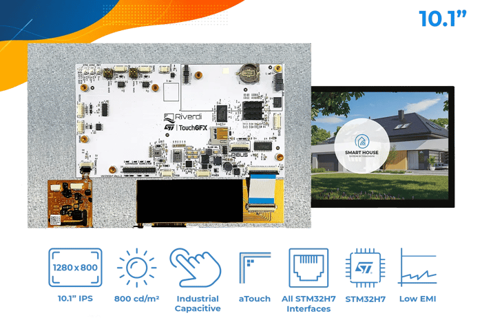 STM32 Embedded Display - Capacitive Touch Panel - Air bonding - 10.1 ...