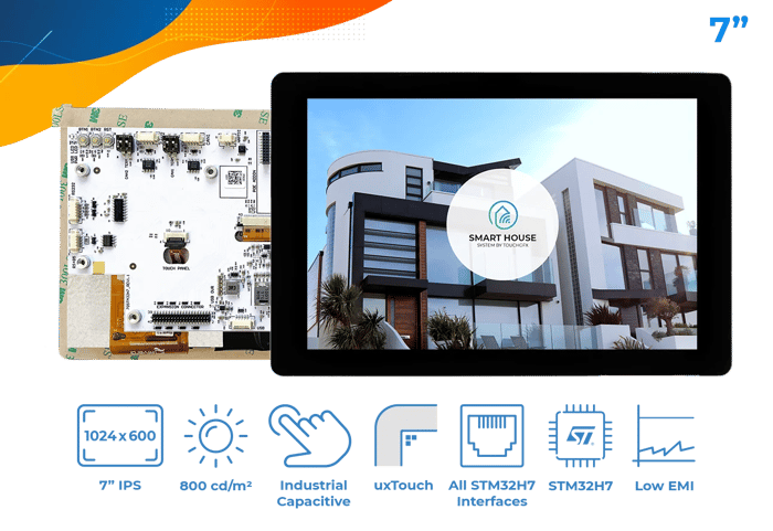 STM32 Embedded Display - Capacitive Touch Panel - Air bonding - 7-inch ...