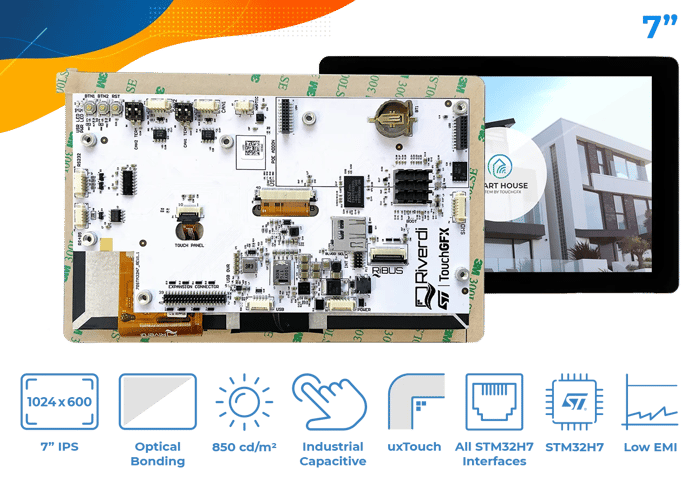 STM32 Embedded Display - Capacitive Touch Panel - Optical bonding - 7 ...
