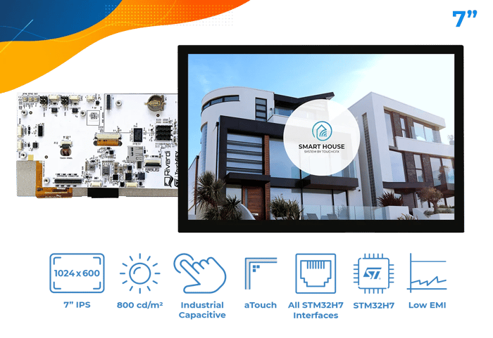 STM32 Embedded Display - Capacitive Touch Panel - Air bonding - 7-inch ...