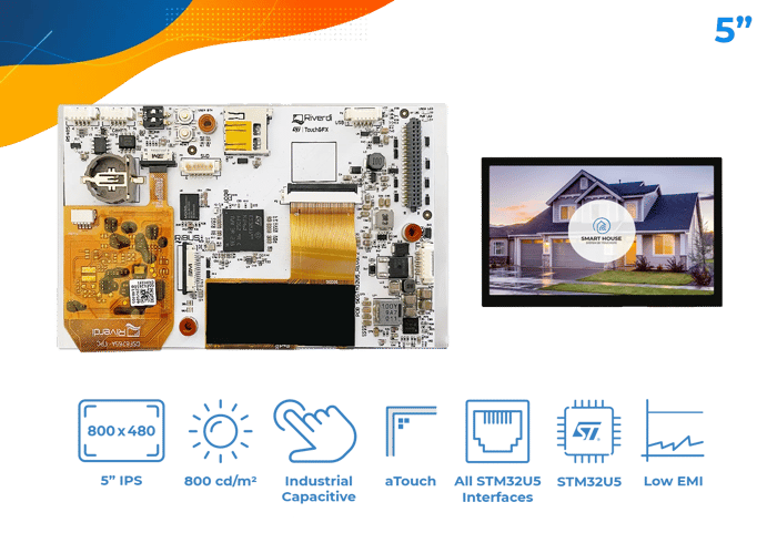 STM32 Embedded Display - Capacitive Touch Panel - Air bonding - 5-inch ...