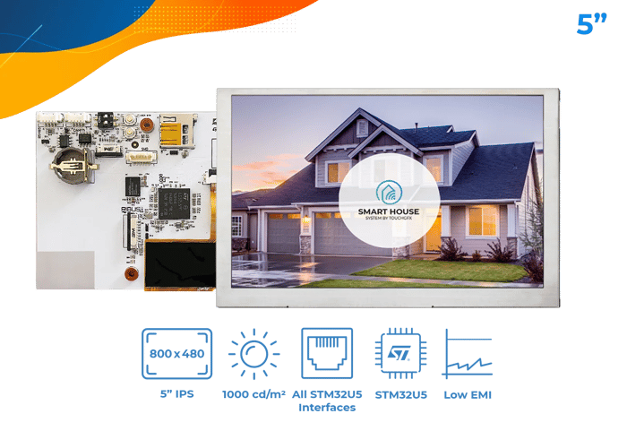 STM32 Embedded Display - 5-inch TFT LCD screen - RVT50HQSNWN00 - Riverdi